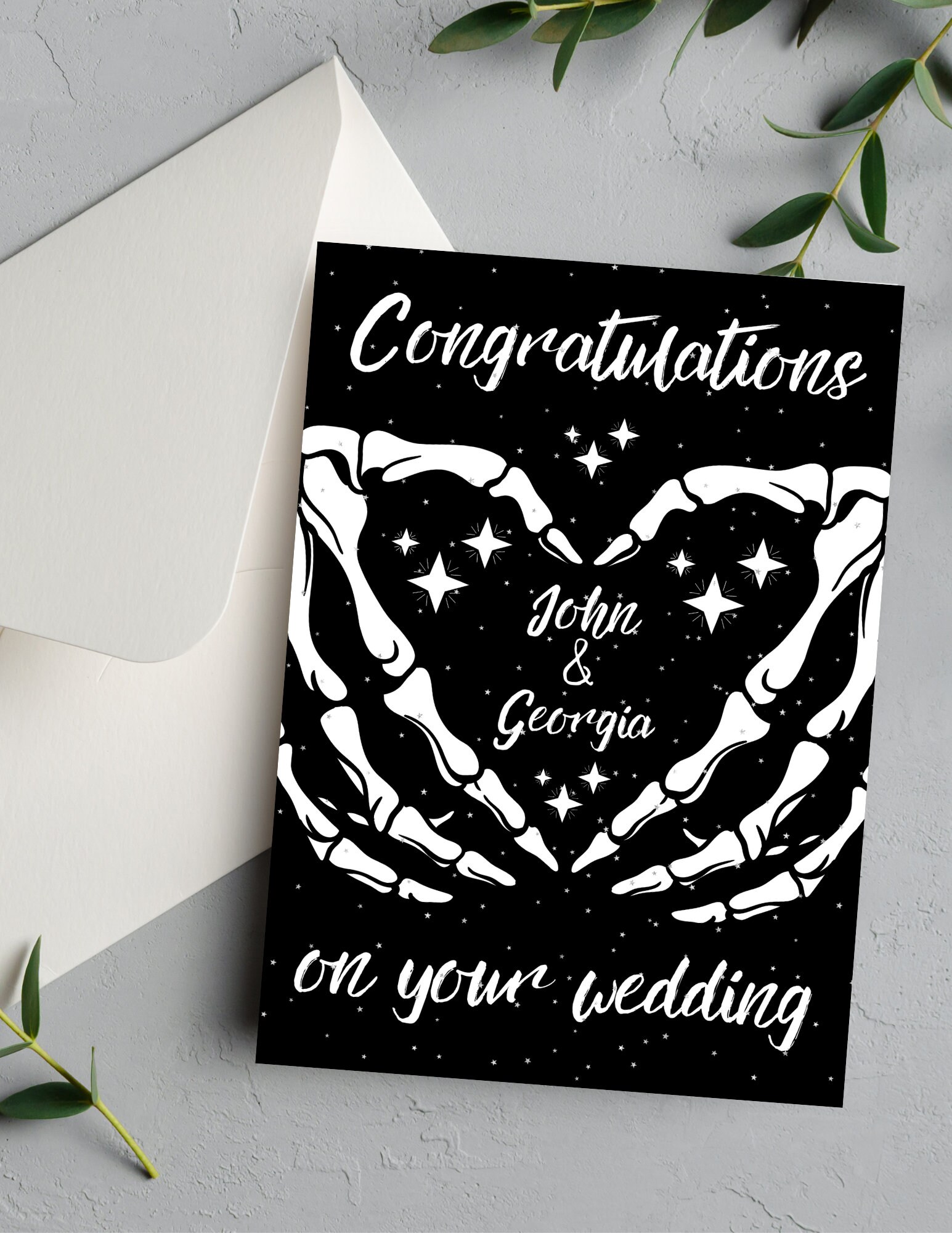 PERSONALISED Custom Alternative Wedding Card Printable Digital Download ...