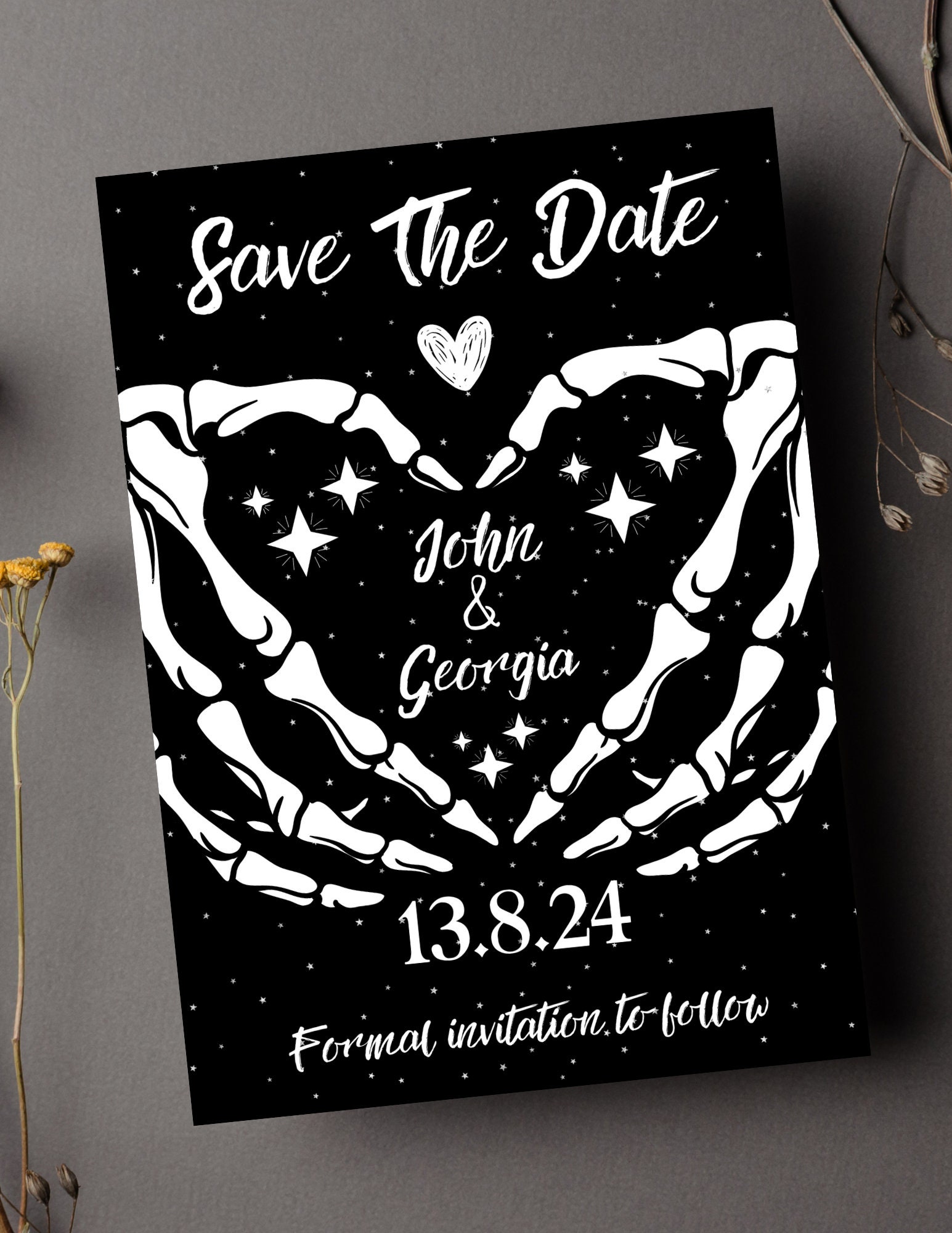 Alternative Personalised Customised Save the Date Wedding Card ...