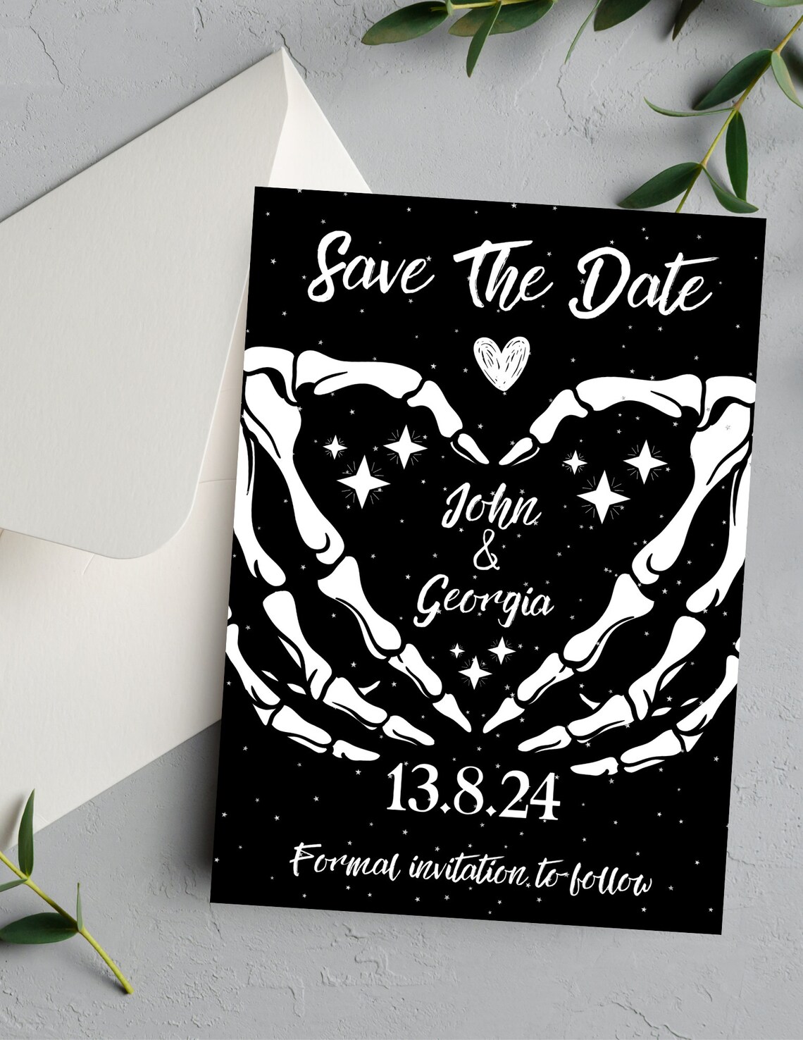Alternative Personalised Customised Save the Date Wedding Card ...