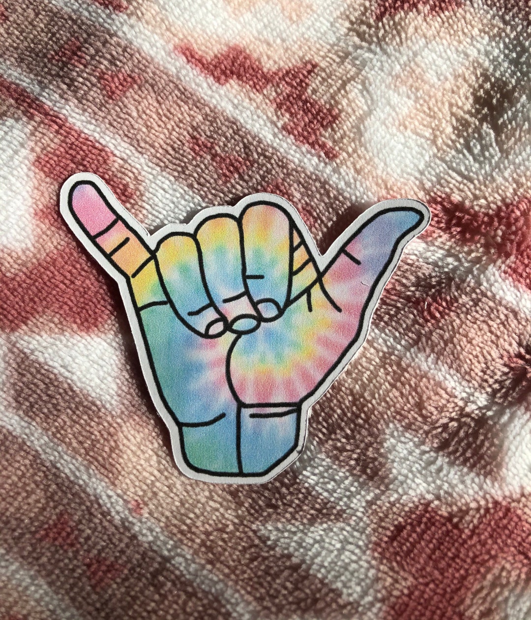 Surfs up Hand Symbol Pastel Tie Dye - Etsy