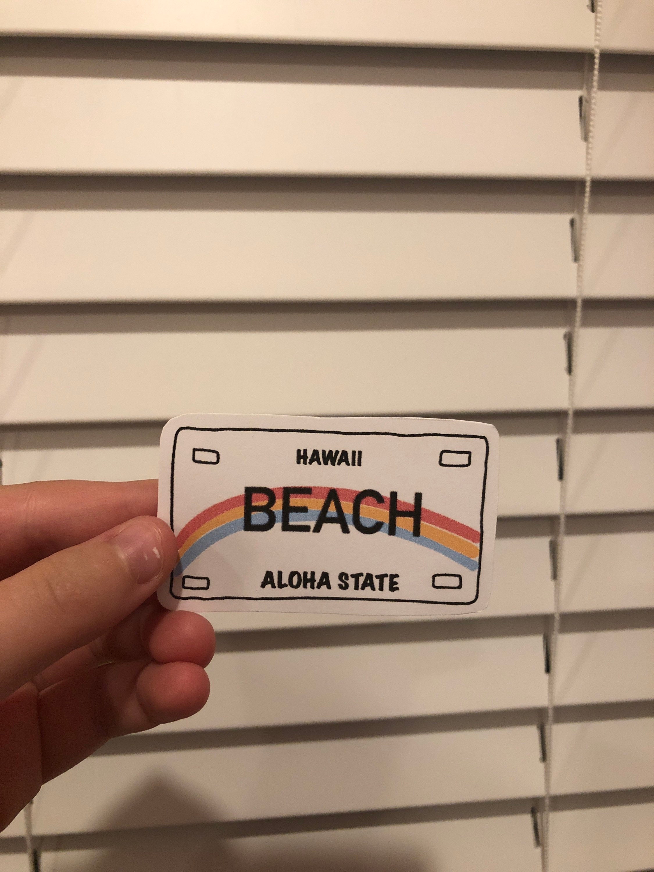 Hawaii License Plate Sticker | Non Waterproof - Etsy