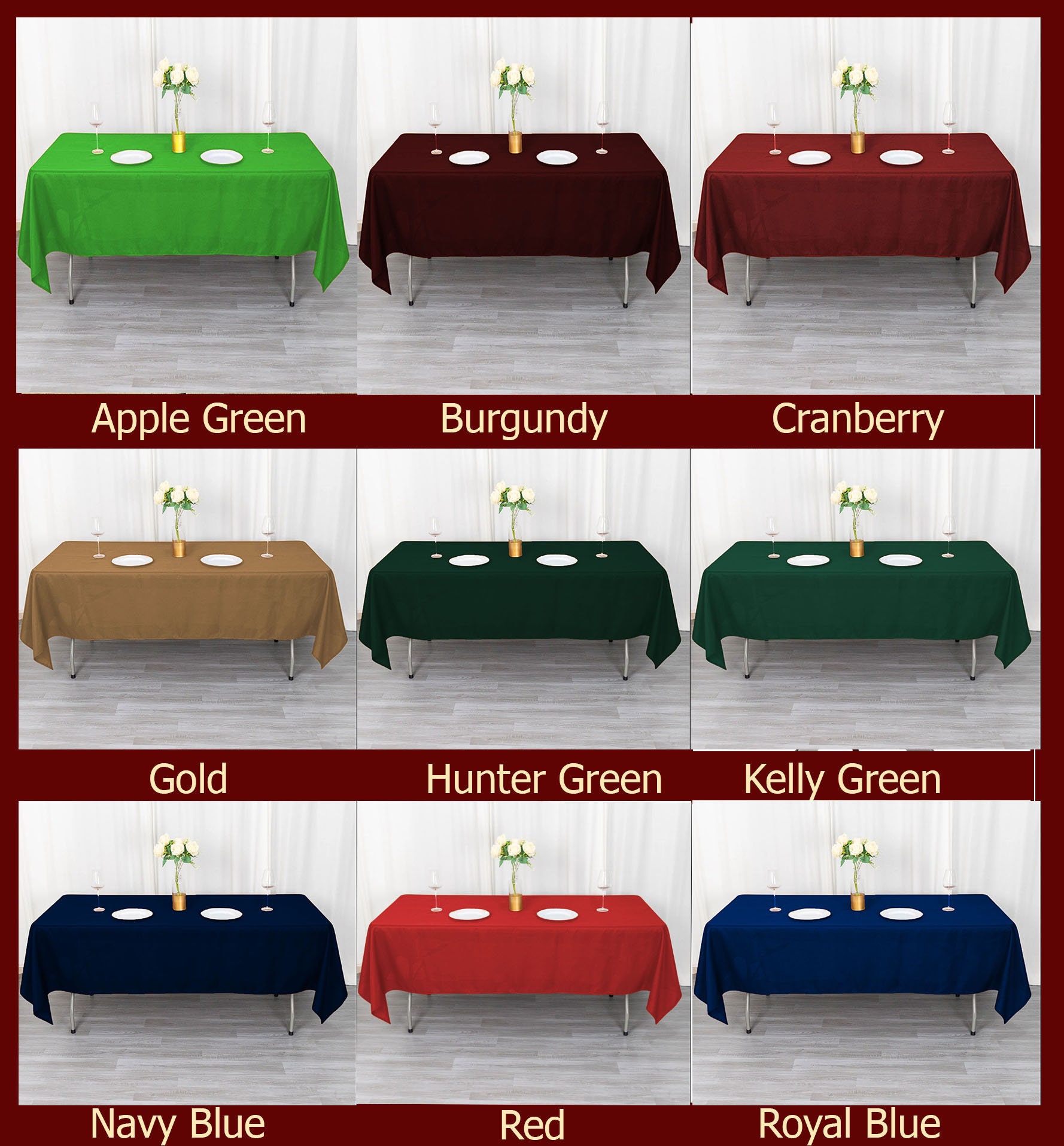 60x180 Rectangular Tablecloths for School Tables 14-foot School Table ...