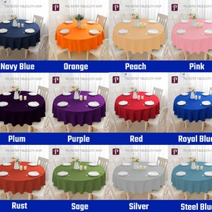 Home Decoration Elegant Round Linen Tablecloth for Coffee Tables and ...