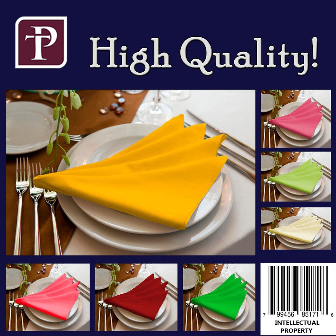 Natural Linen Napkins, Washed Heavyweight Linen Napkins in Various ...