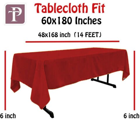 60x180 Rectangular Tablecloths for School Tables 14-foot School Table ...
