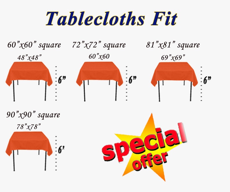 90 X 90 Inches Square Table Cloth Linens Square Cloth One - Etsy