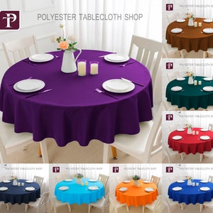 Home Decoration Elegant Round Linen Tablecloth for Coffee Tables and ...