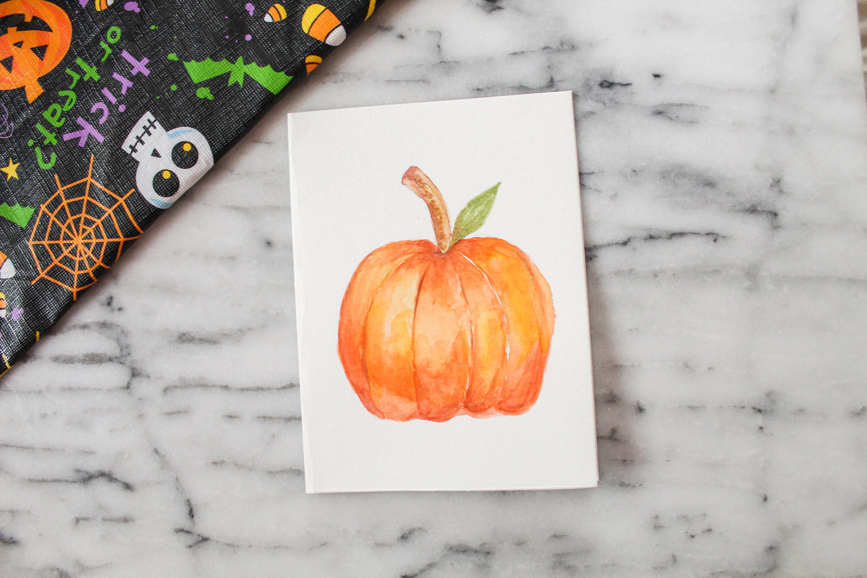 Set of 3 Blank Watercolor Hand Painted Fall Themed Custom Greeting ...