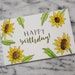 Watercolor Hand Lettered Sunflower Themed Floral Birthday Card Greeting ...