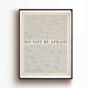 Do Not Be Afraid Bible Verses on Fear DIGITAL DOWNLOAD Christian Wall ...
