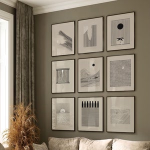 Set of 9 Christian Subtle Wall Art, Christian Minimalist Modern Bible ...