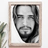 Jesus Christ Wooden Frame Portrait Print, Jesus Painting, Jesus ...