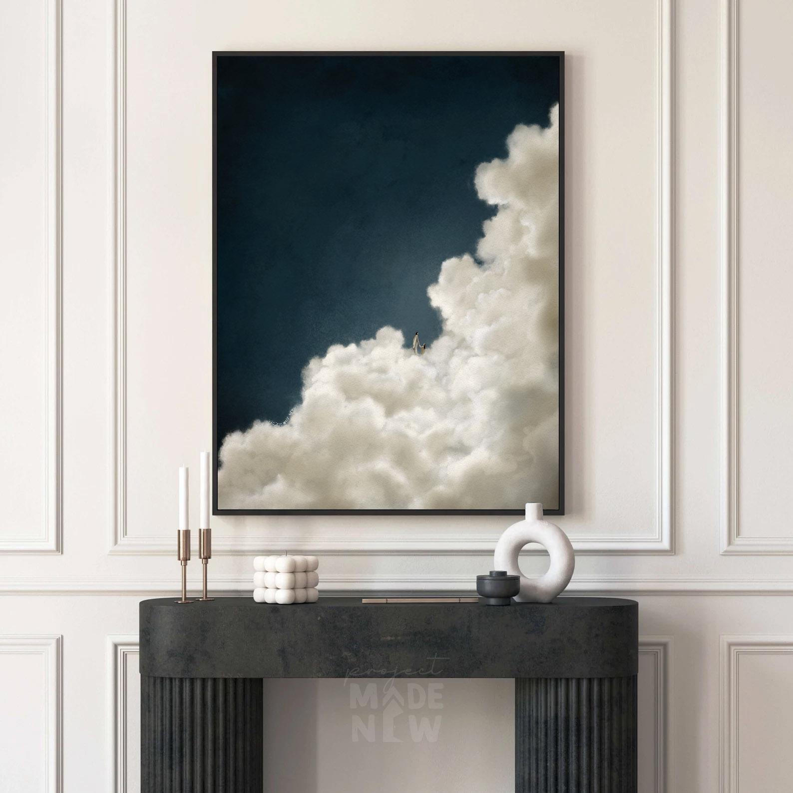 Abstract Cloud Heaven Art FRAMED PRINT, Modern Christian Wall Art ...