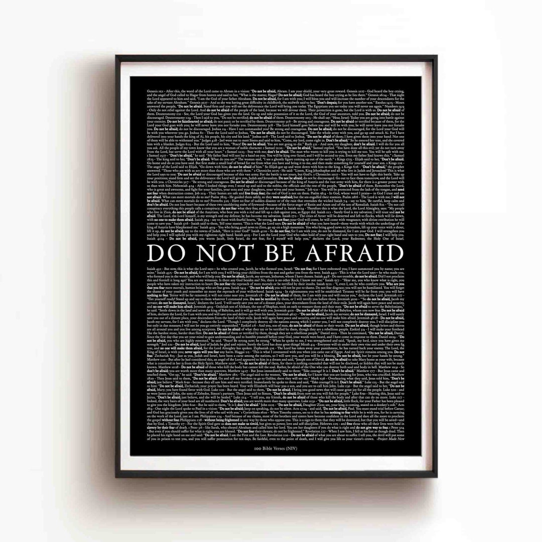 Do Not Be Afraid Bible Verses on Fear DIGITAL DOWNLOAD Christian Wall ...