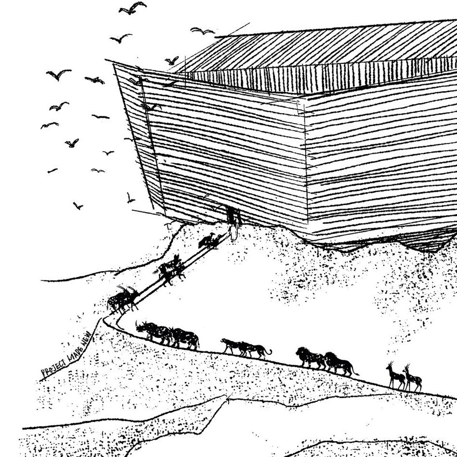 Noah's Ark DIGITAL DOWNLOAD Jesus Bible Printable Wall - Etsy