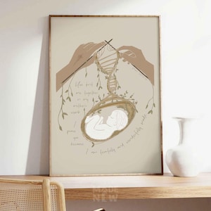Knitted Me in My Mother's Womb Framed Poster, Psalm 139, Pregnancy ...