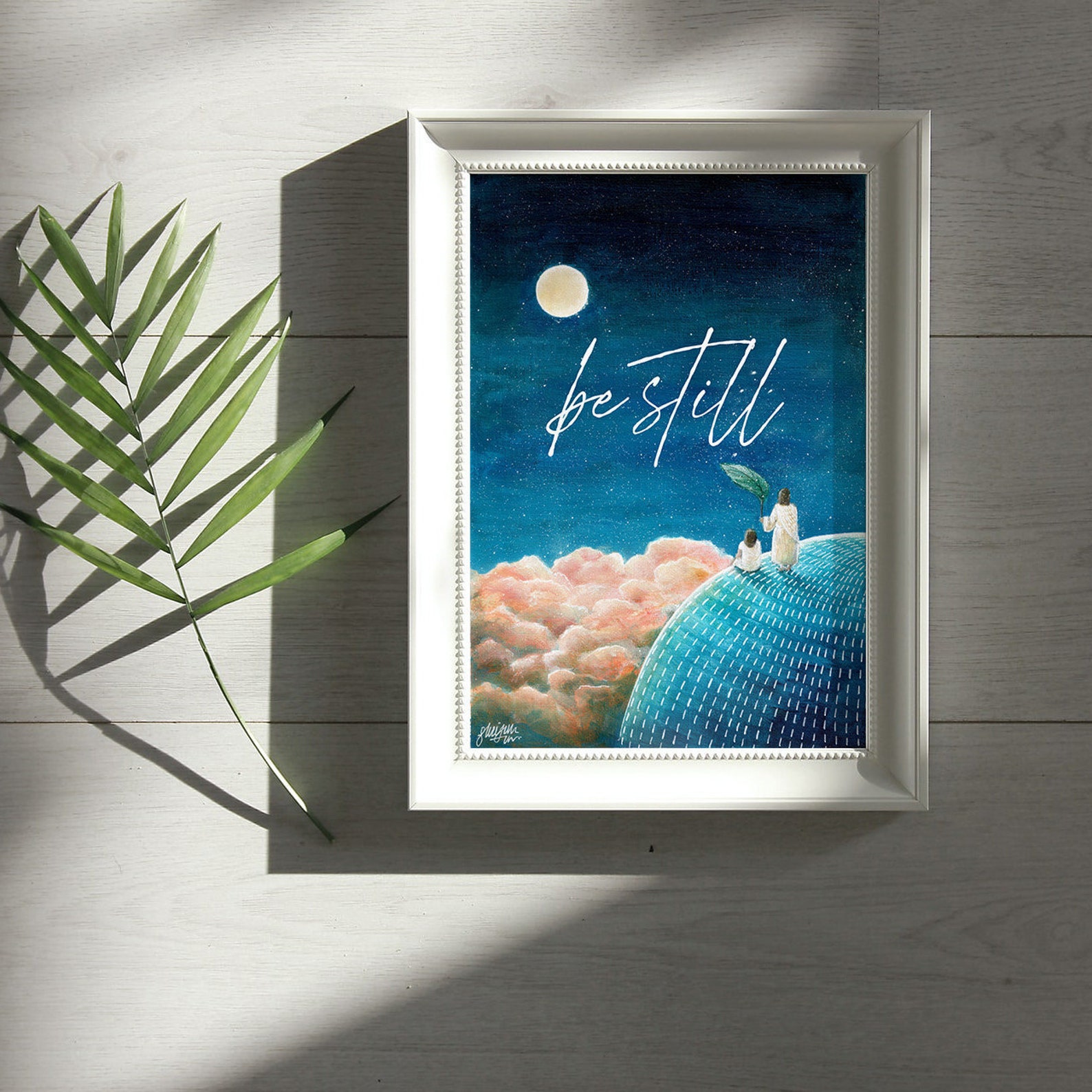 Be Still Wall Art Print, PRINTABLE Download, Jesus Painting, Jesus With ...