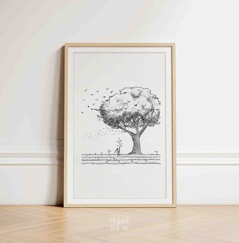 Parable of the Mustard Seed DIGITAL DOWNLOAD Jesus Bible Art - Etsy
