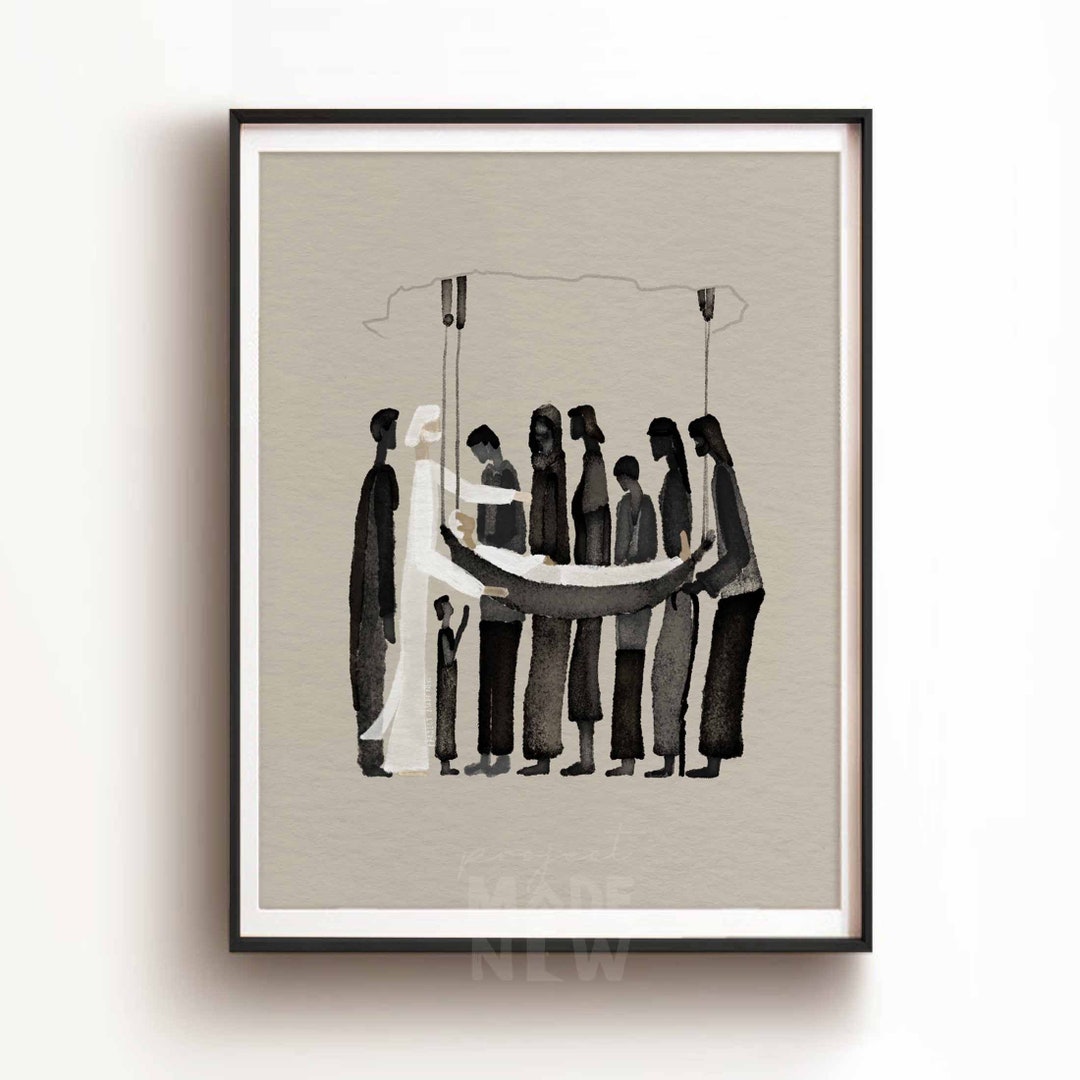 Through the Roof DIGITAL DOWNLOAD, Jesus Healing Paralyzed Man Bible ...