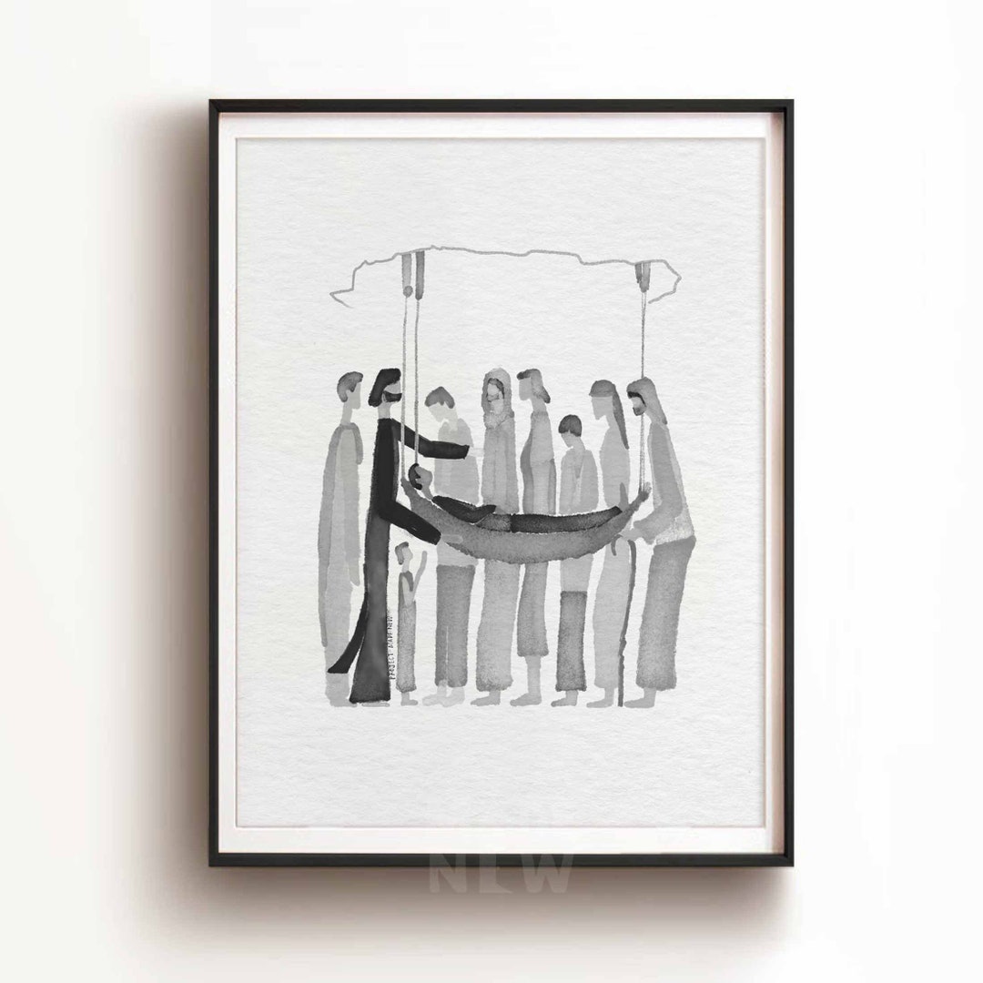 Through the Roof DIGITAL DOWNLOAD, Jesus Healing Paralyzed Man Bible ...