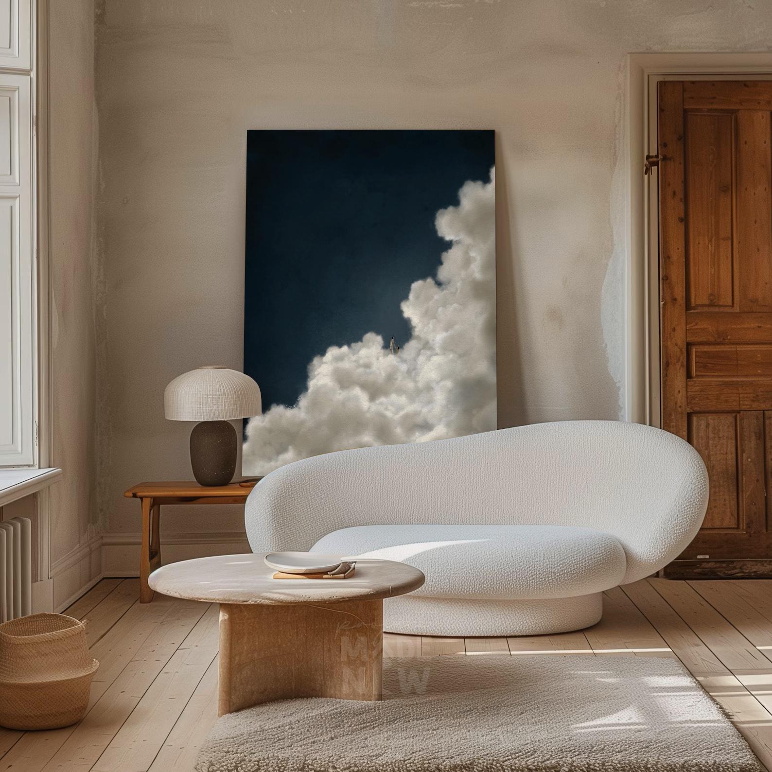 Cloud Canvas Art Painting, Christian Modern Religious Wall Decor, Jesus ...