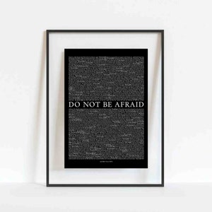 Do Not Be Afraid 104 Bible Verses on Fear, Christian Scripture Wall ...