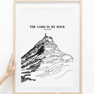 The LORD is My Rock DIGITAL DOWNLOAD, Psalm 18:2 Christian Modern ...