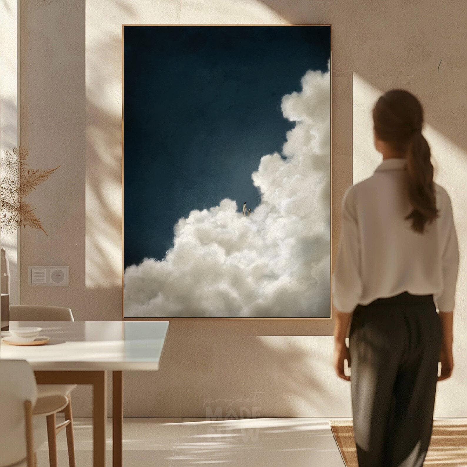 Cloud Canvas Art Painting, Christian Modern Religious Wall Decor, Jesus ...