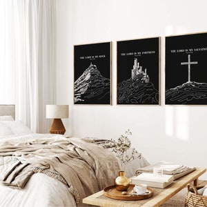 The LORD is My Rock DIGITAL DOWNLOAD, Set of 3 Psalm 18:2 Christian ...