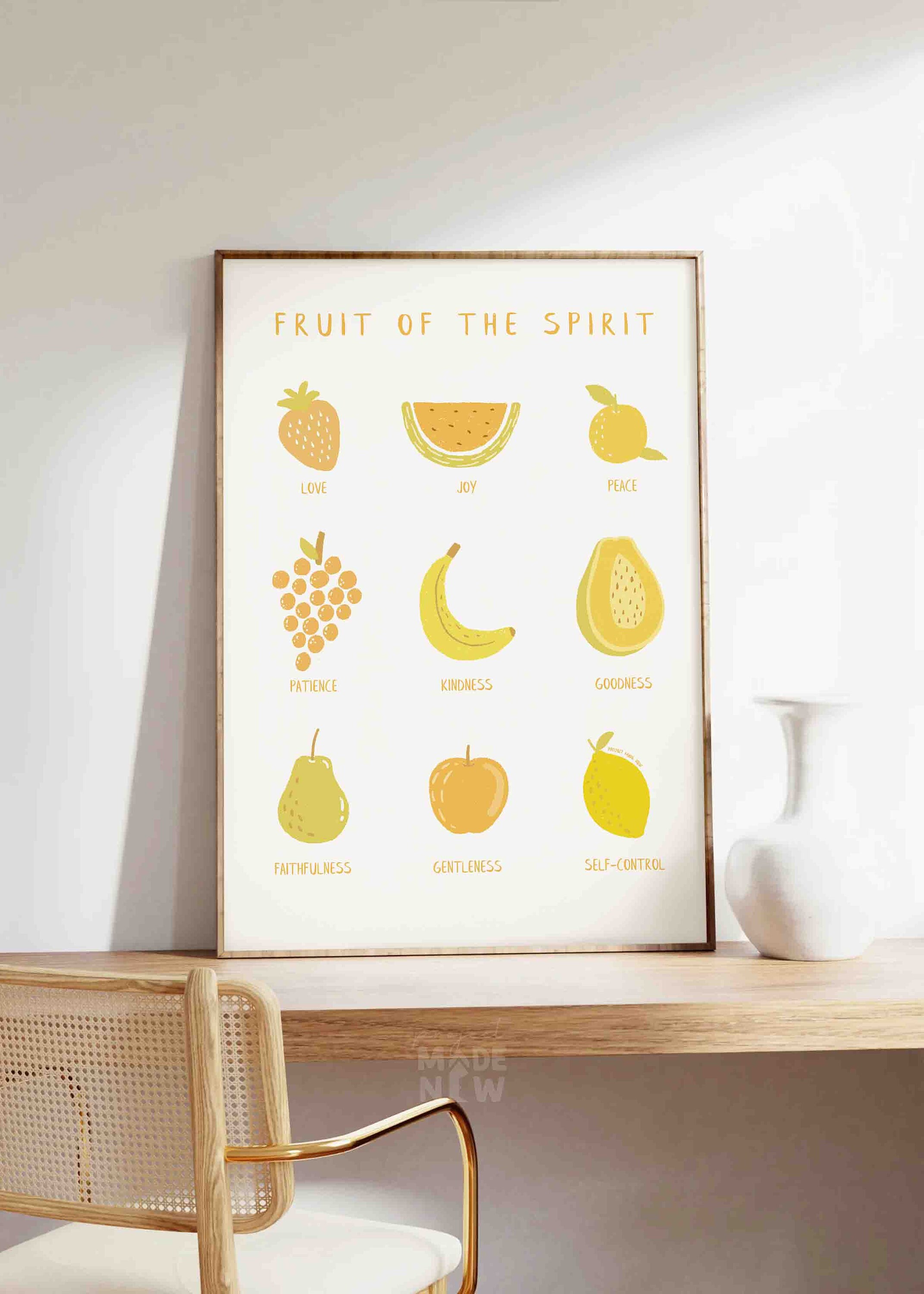 Fruit of the Spirit DIGITAL DOWNLOAD, Love Joy Peace, Christian Bible ...