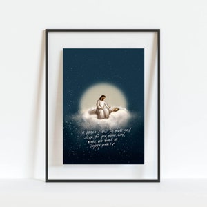 Christian DIGITAL DOWNLOAD PRINTABLE, Jesus Sleep Painting Art, Bible ...
