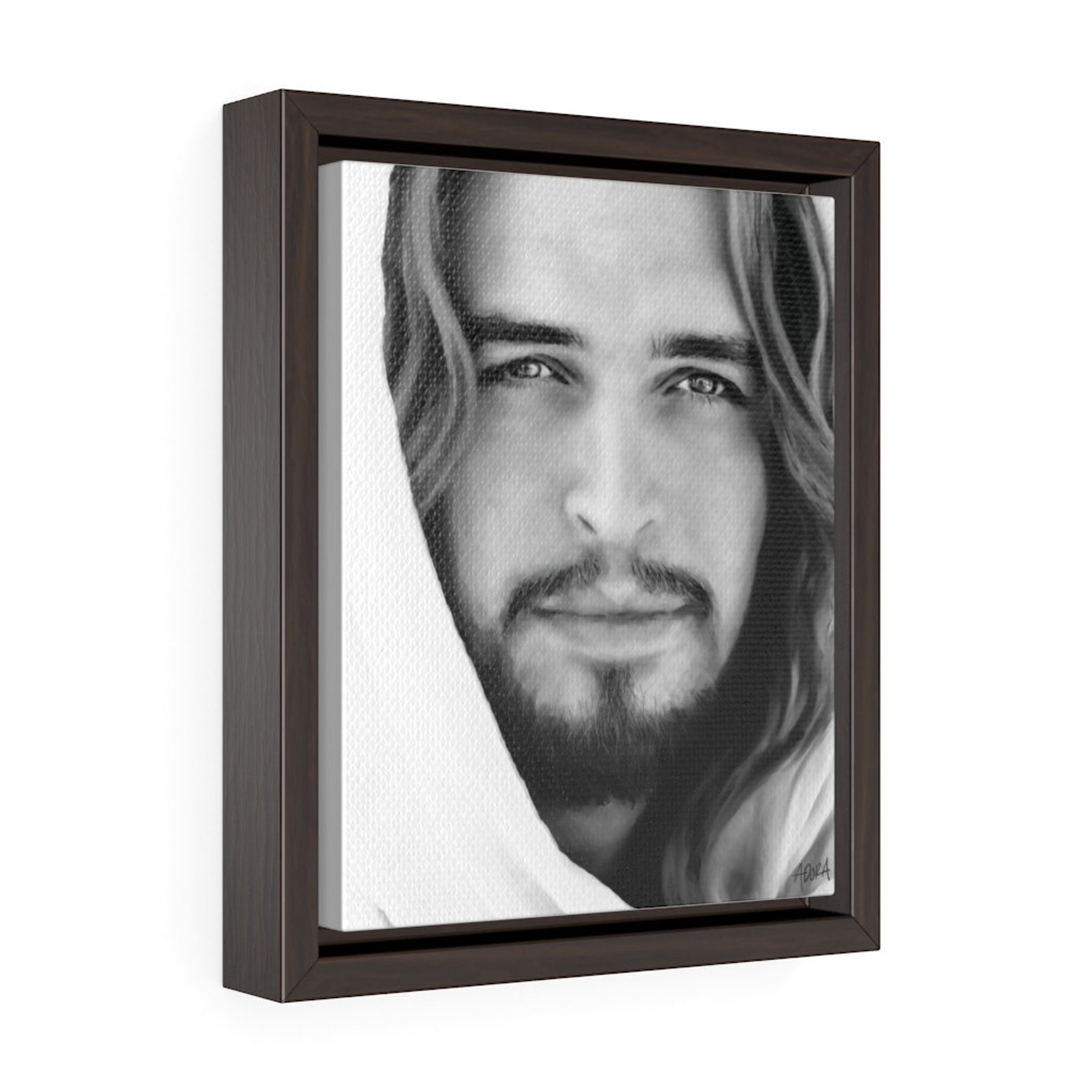 Jesus Portrait Painting W/ Framed Canvas Jesus Picture | Etsy