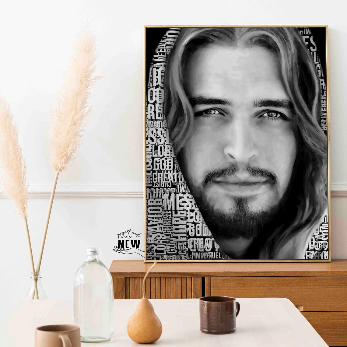 Jesus Christ Portrait Print Jesus Painting Jesus Portrait | Etsy