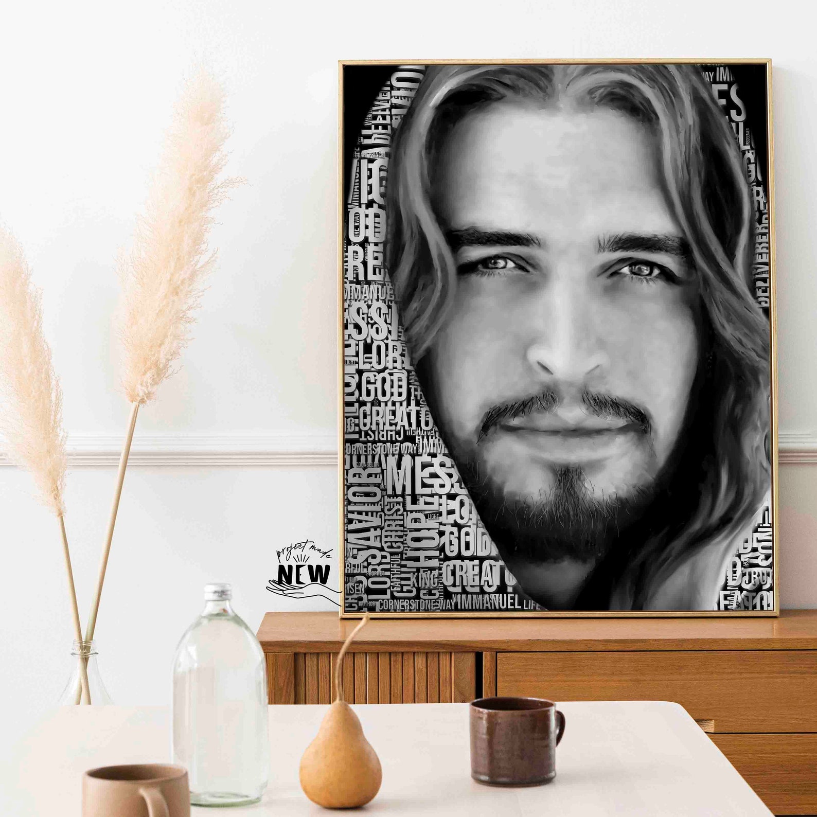 Jesus Christ Portrait Print Jesus Painting Jesus Portrait | Etsy