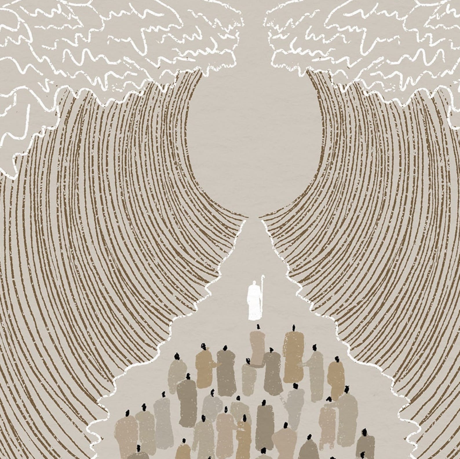 Moses Parting the Red Sea DIGITAL DOWNLOAD, Christian Bible Art ...