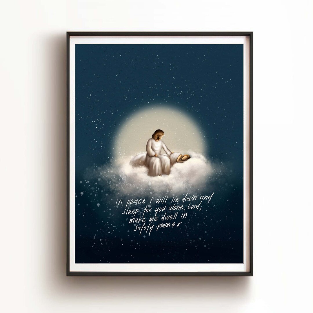 Christian DIGITAL DOWNLOAD PRINTABLE, Jesus Sleep Painting Art, Bible ...