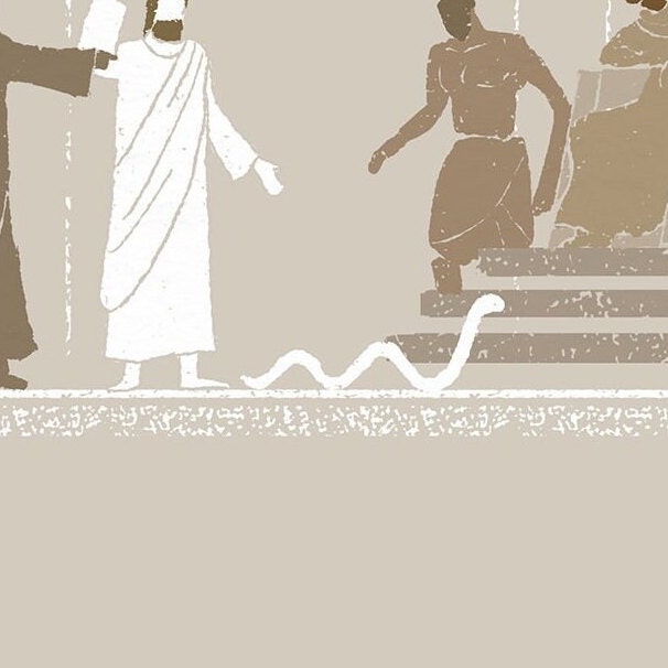 Moses Staff Into Snake DIGITAL DOWNLOAD, Bible Sketches, Christian ...