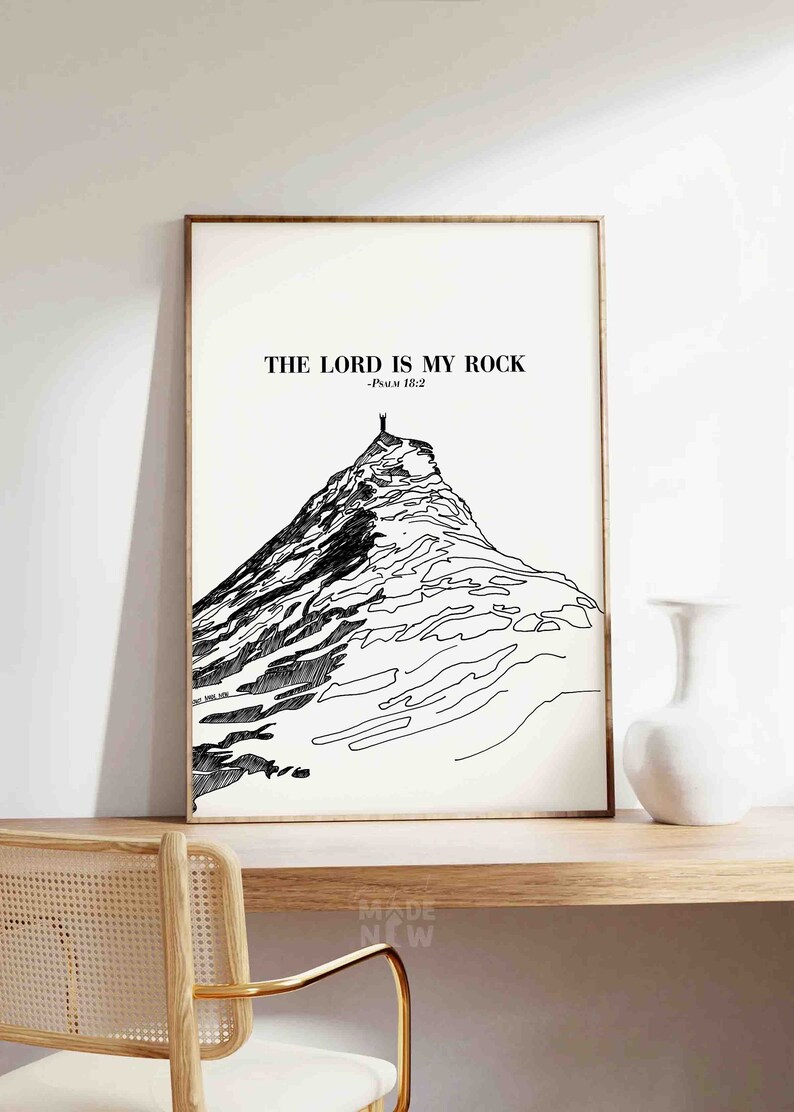 The LORD is My Rock DIGITAL DOWNLOAD, Psalm 18:2 Christian Modern ...