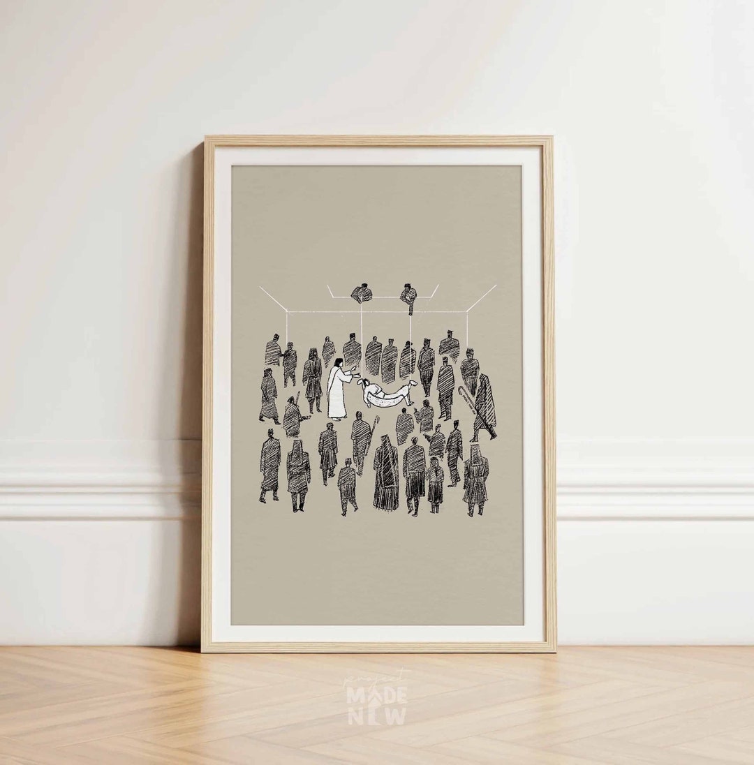 Through the Roof DIGITAL DOWNLOAD, Jesus Healing Paralyzed Man Bible ...