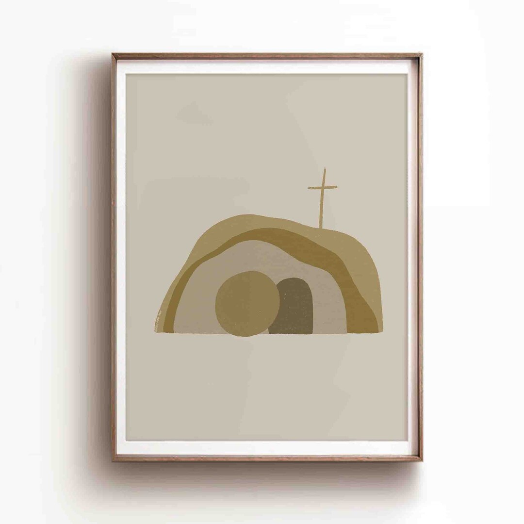 The Tomb is Empty He is Risen DIGITAL DOWNLOAD, Christian Modern Jesus ...