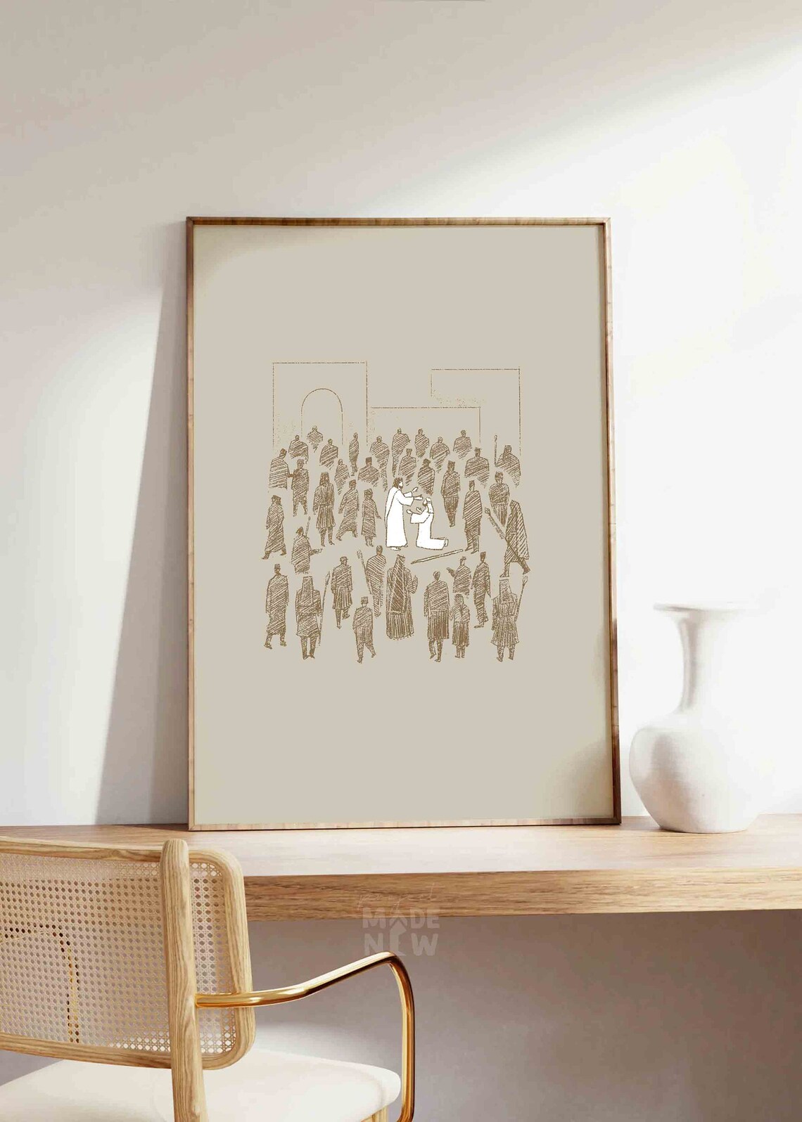 Jesus Heals Blindman DIGITAL DOWNLOAD, Jesus Healing Bible Art God ...