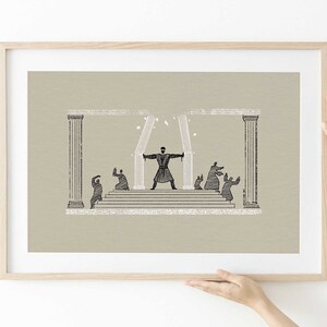 Samson and the Pillars DIGITAL DOWNLOAD, Christian Bible Art, Modern ...