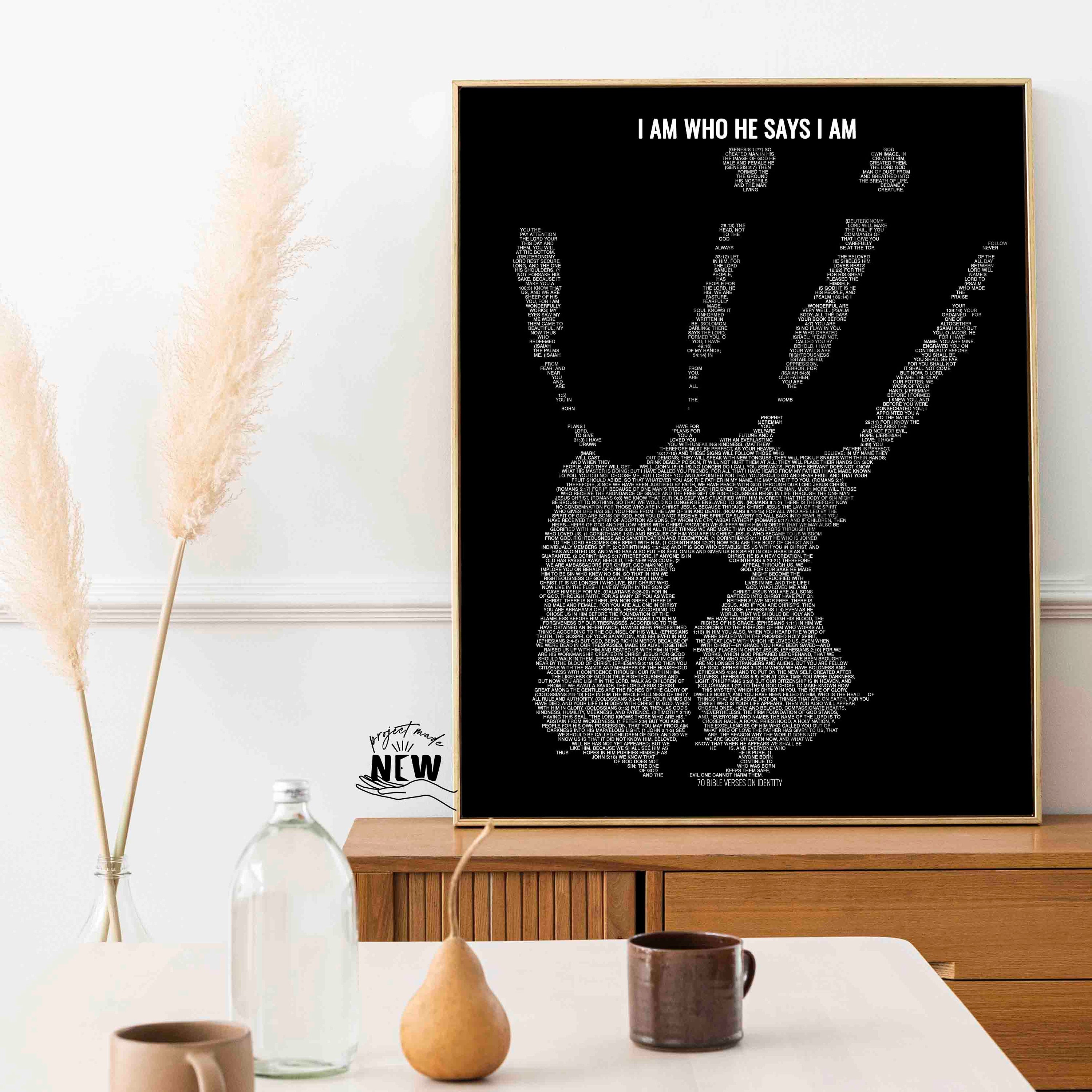 Handprint Bible Art 70 Bible Verses on Identity Baptism - Etsy