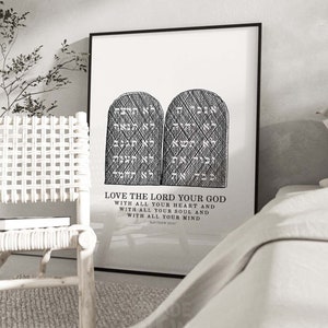 Ten Commandments DIGITAL DOWNLOAD, Jesus Commandment Bible Sketches ...