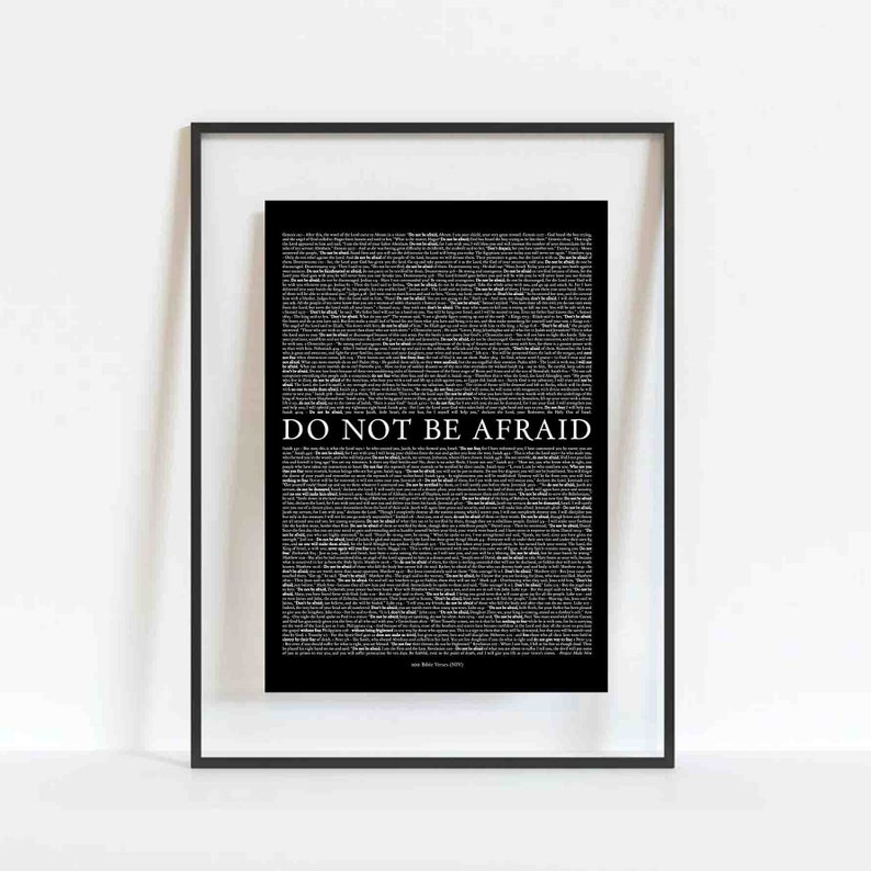 Do Not Be Afraid Bible Verses on Fear DIGITAL DOWNLOAD Christian Wall ...
