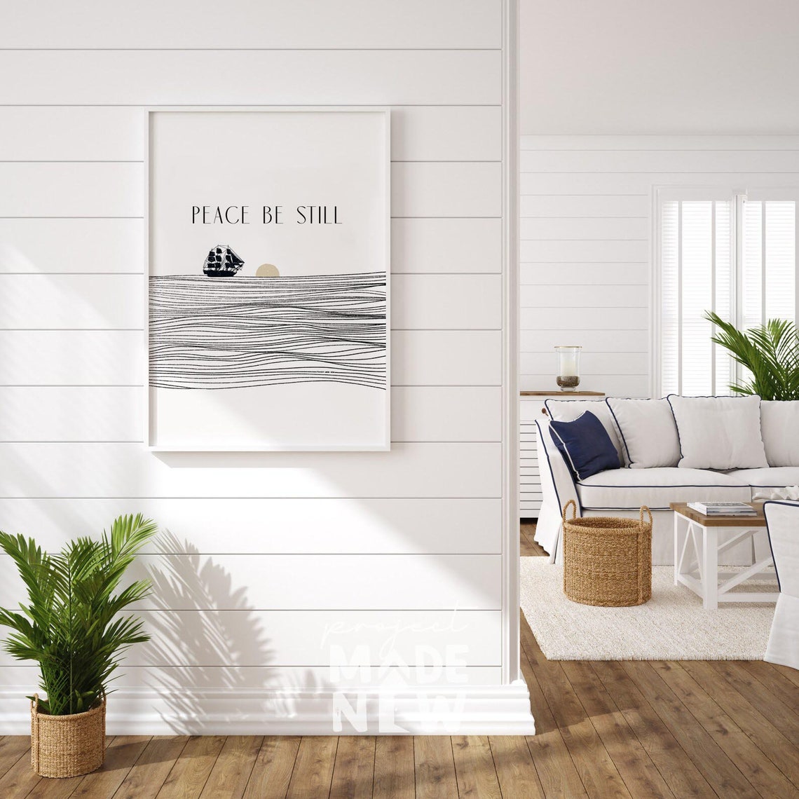 Peace Be Still DIGITAL DOWNLOAD, Christian Modern Art, Jesus Bible Wall ...