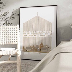 Seek First the Kingdom of God DIGITAL DOWNLOAD, Matthew 6:33 Bible Art ...