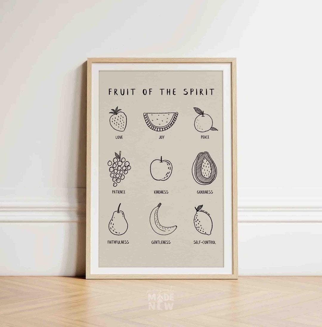 Fruit of the Spirit DIGITAL DOWNLOAD, Love Joy Peace, Christian Bible ...