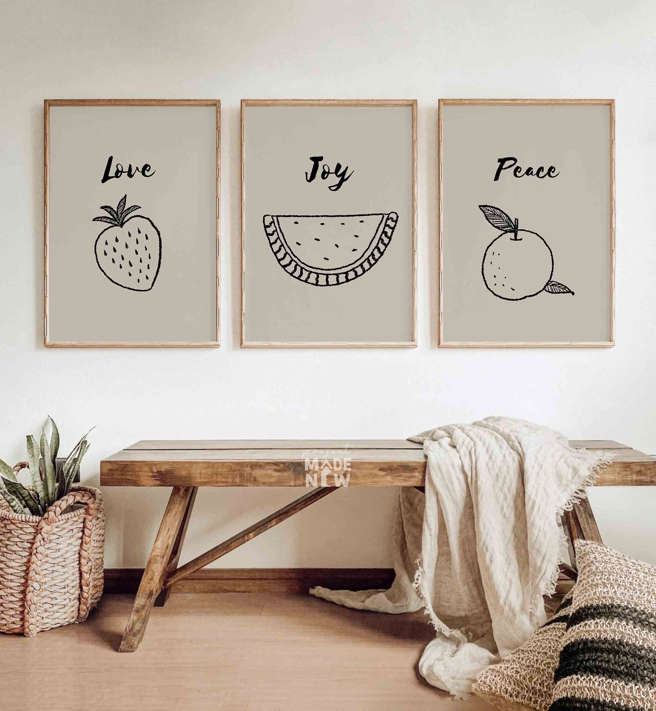 Fruit of the Spirit DIGITAL DOWNLOAD, Set of 9 Christian Bible Wall Art ...