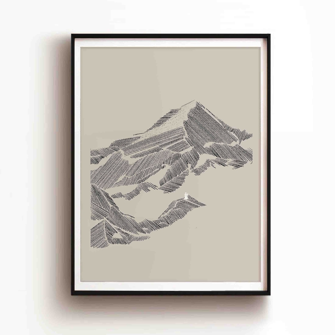 Jesus Praying on Mountain DIGITAL DOWNLOAD, Christian Bible Art, Modern ...